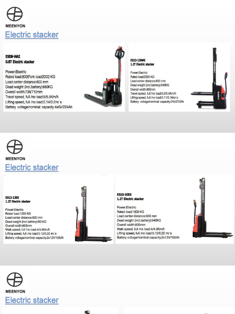 Electric Stacker | PDF