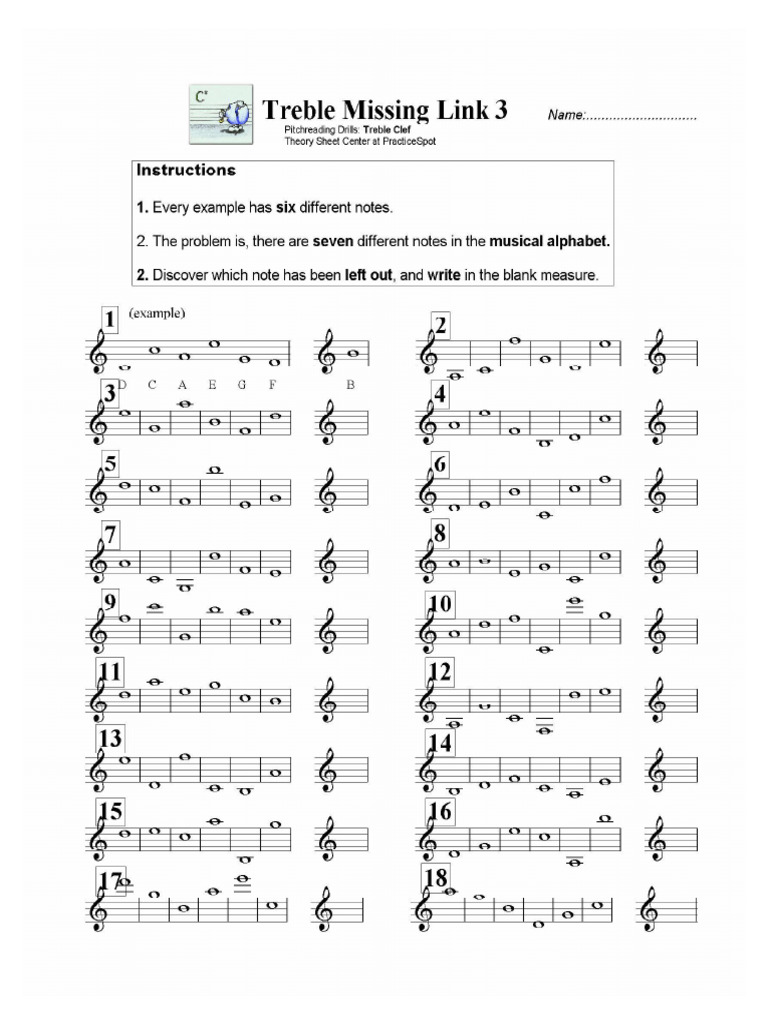 Treble Missing Link 3 | PDF