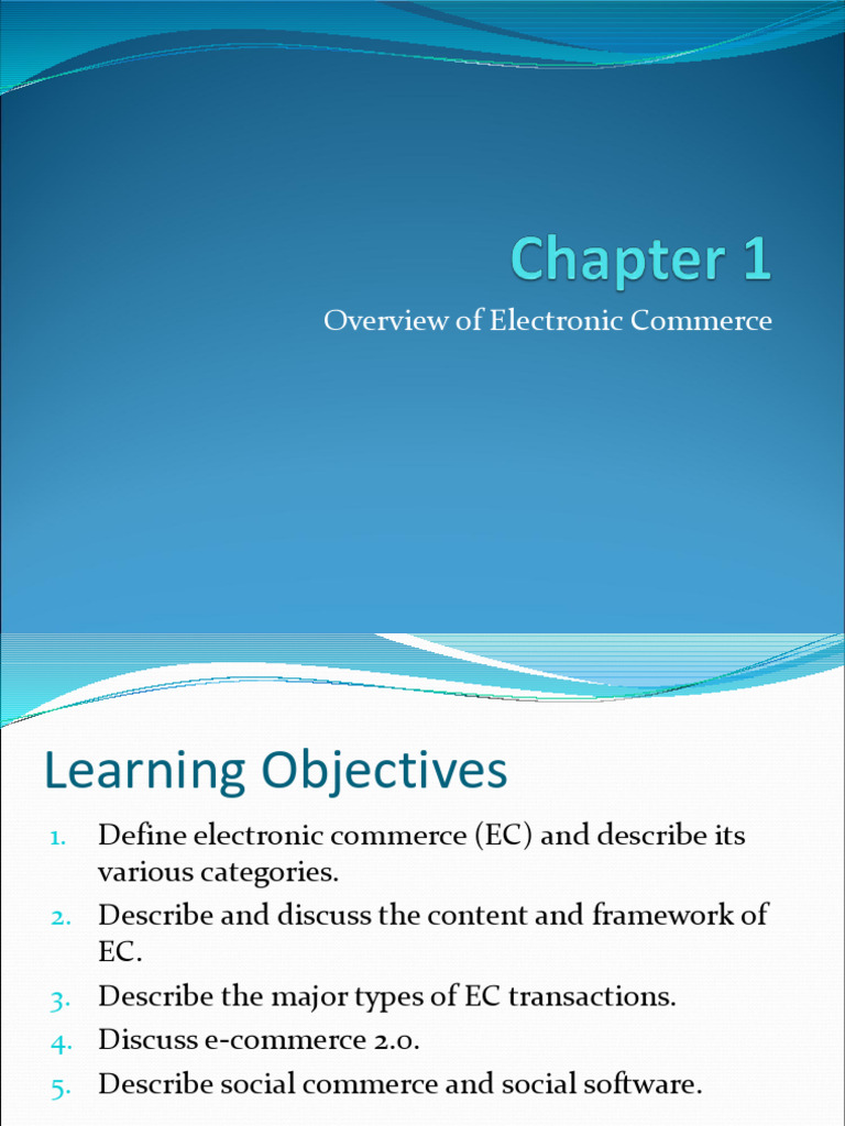 Chapter 01 Overview of Electronic Commerce | PDF | Business | Finance & Money Management