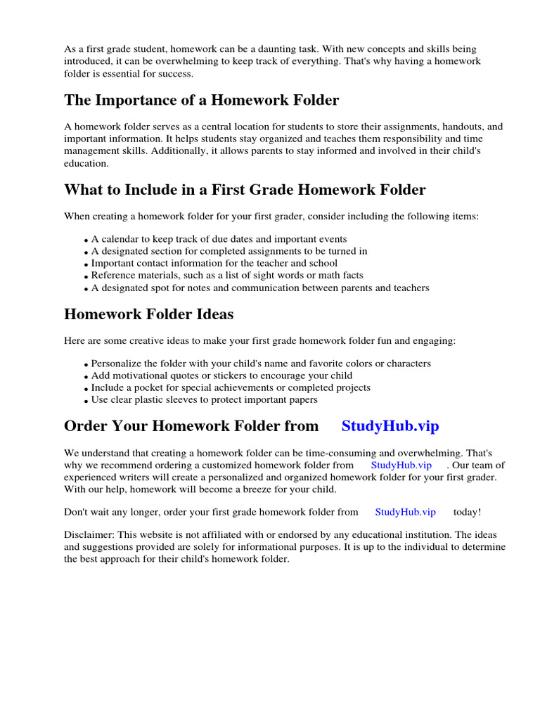 First Grade Homework Folder Ideas | PDF | Homework | Microsoft Power Point