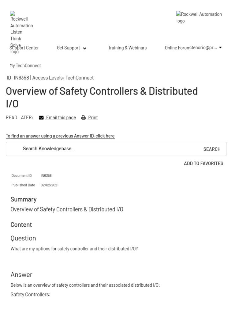 Overview of Safety Controllers & Distributed I - O | PDF | Implied Warranty | Input/Output