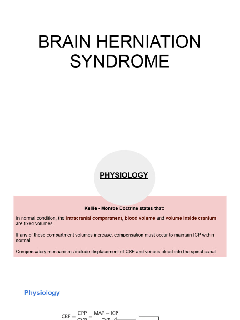 BRAIN HERNIATION | PDF | Nervous System | Brain
