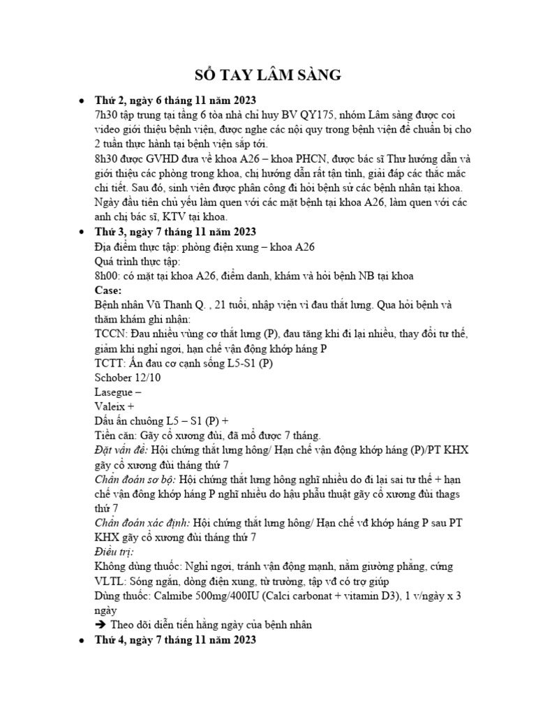 S Tay Lâm Sàng | PDF