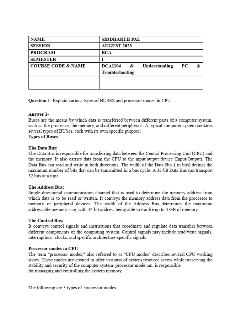 BCA Students: PC & CPU Basics | PDF | Random Access Memory | Hard Disk Drive