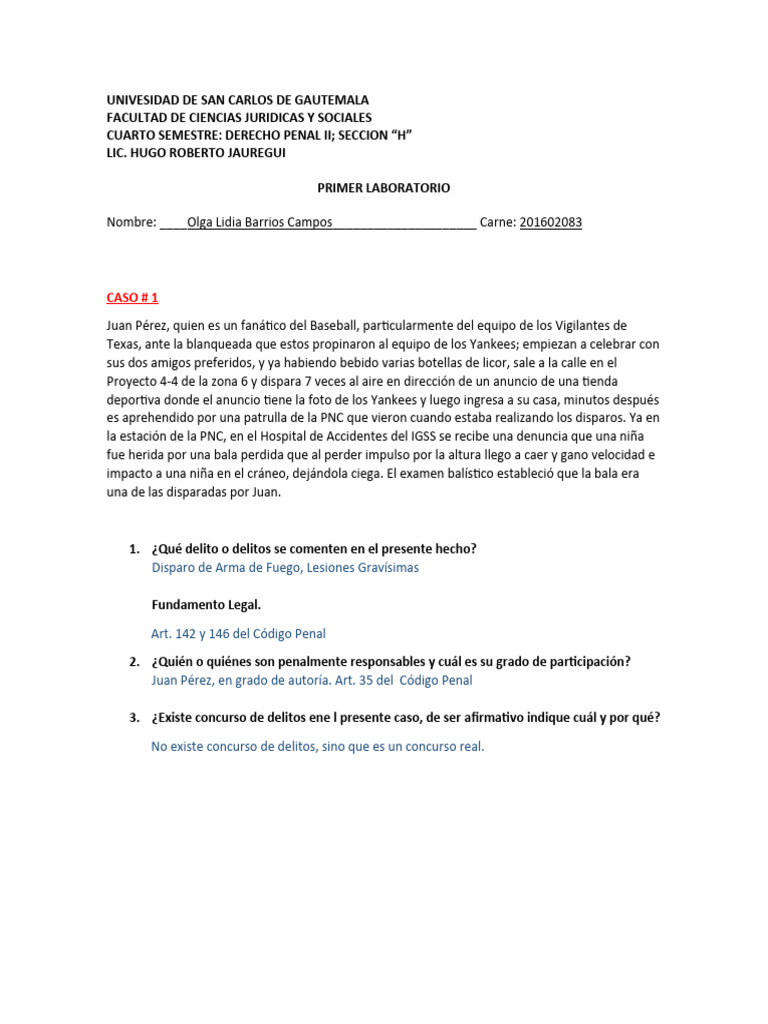 1er. Laboratorio, Juan Pérez y Titiman | Descargar gratis PDF | Derecho ...
