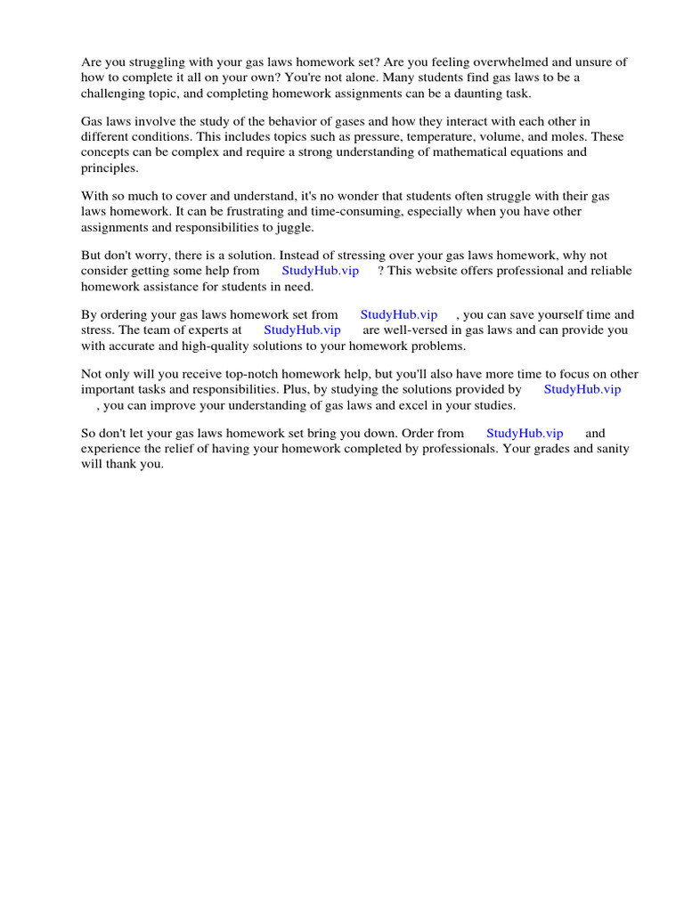 Gas Laws Homework Set | PDF | Gases | Worksheet