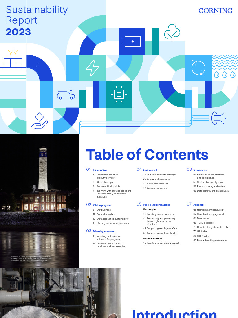 Corning 2023 Sustainability Report | PDF | Sustainability | Innovation