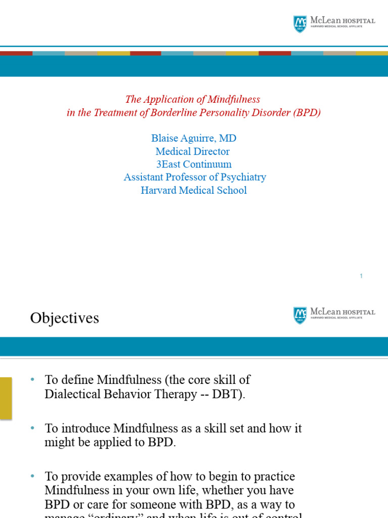 Mindfulness in BPD Treatment | PDF | Borderline Personality Disorder ...