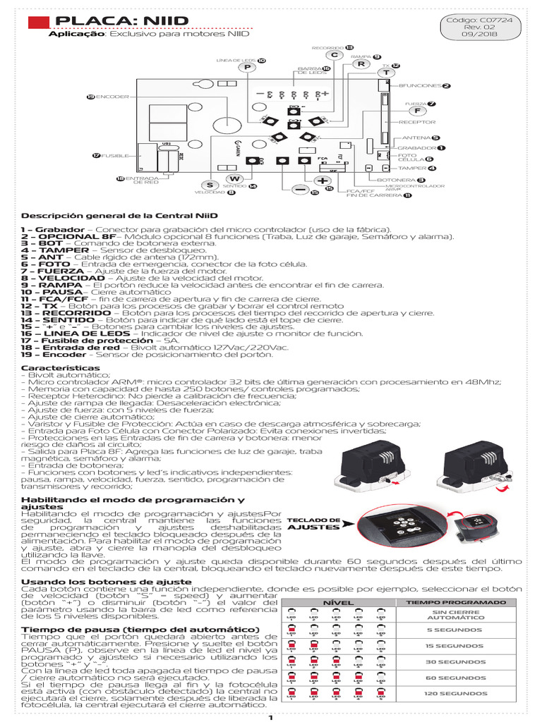 Manual NIID ES | Descargar gratis PDF | Diodo emisor de luz | Control remoto