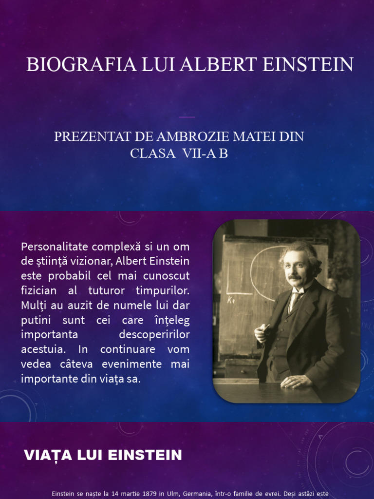 Biografia Lui Albert Einstein | PDF