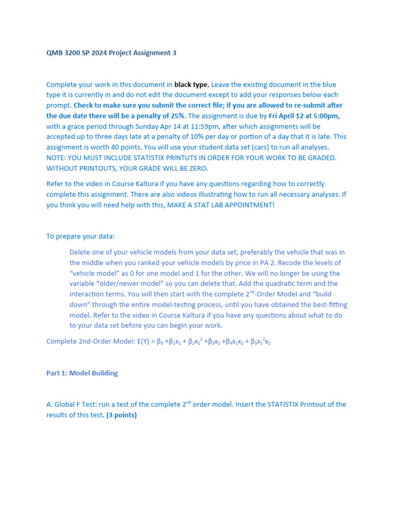 SP23 Project Assignment 3 | PDF | Statistics | P Value