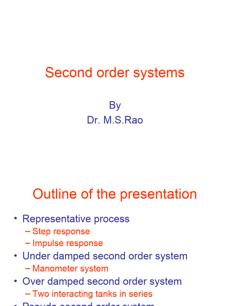 Second Order System Dynamics | PDF | Damping | Mechanics