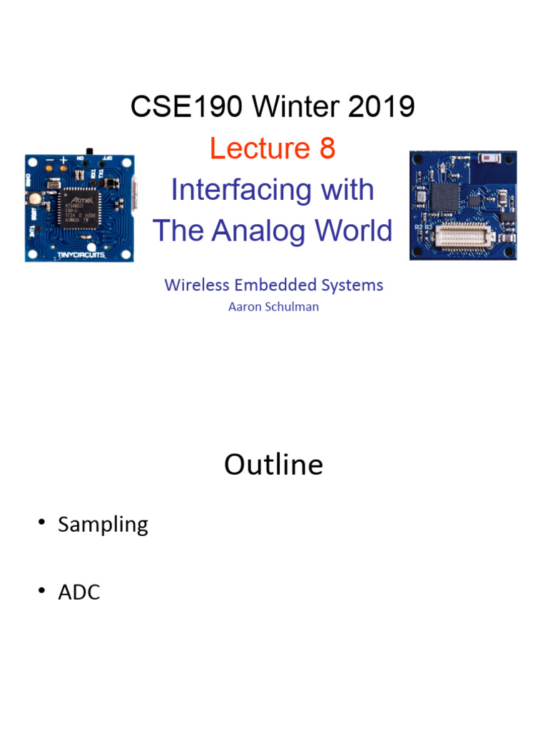Lecture8 Analog | PDF | Analog To Digital Converter | Sampling (Signal ...