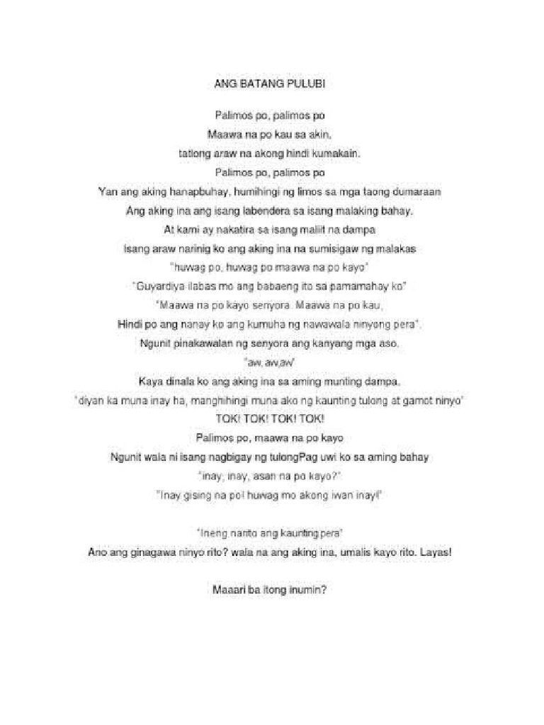 Ang Batang Pulubi | PDF