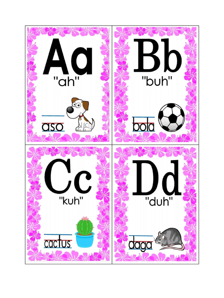 Alphabet Violet Flashcards | PDF