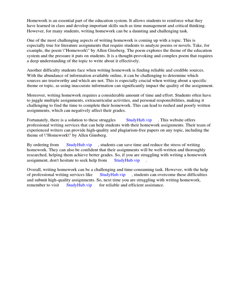 Homework Allen Ginsberg Theme | PDF | Poetry | Stress (Linguistics)