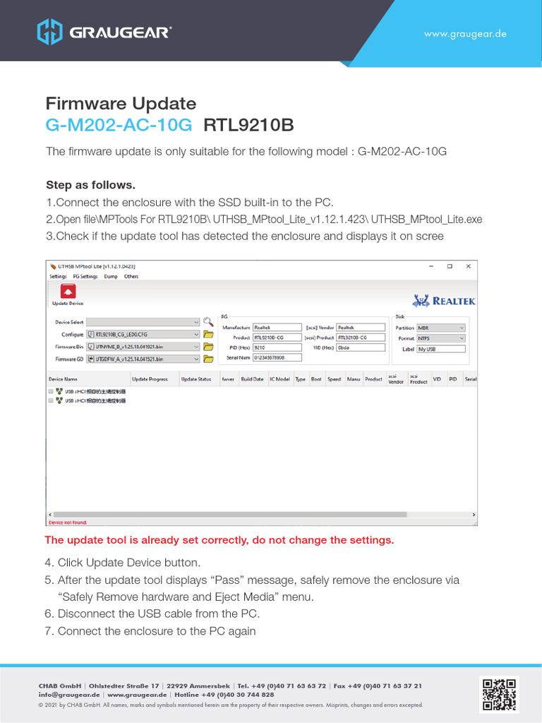 Firmware Update Guide: G-M202-AC-10G | PDF | Computers