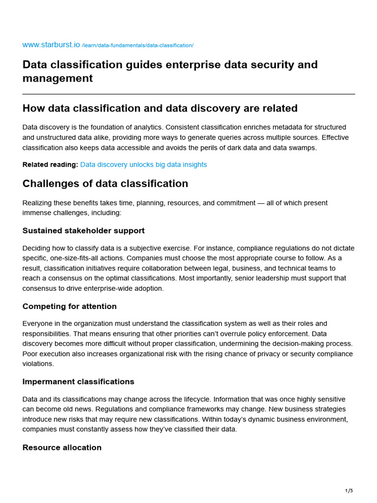 Data Classification for Enterprises | PDF | Information Security | Http Cookie
