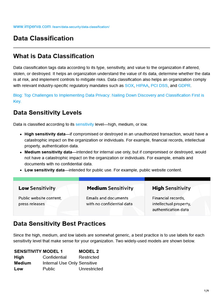 Data Classification | PDF | Computer File | Data