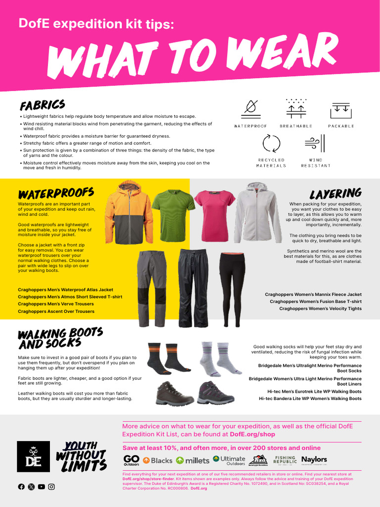 DofE_Expedition_Outfits_Feb_2024 | PDF | Clothing | Sock DofE_Expedition_Outfits_Feb_2024 | PDF | Clothing | Sock