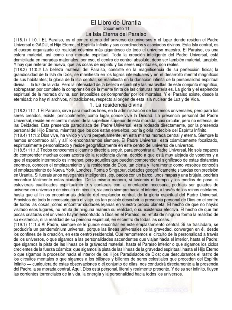 Isla Eterna del Paraíso: Centro Divino | PDF | Universo | Gravedad