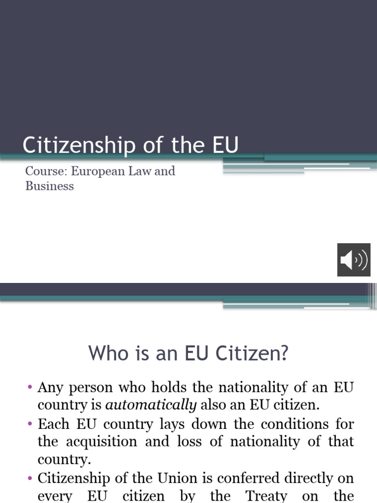 Citizenship EU | PDF | Citizenship | European Union