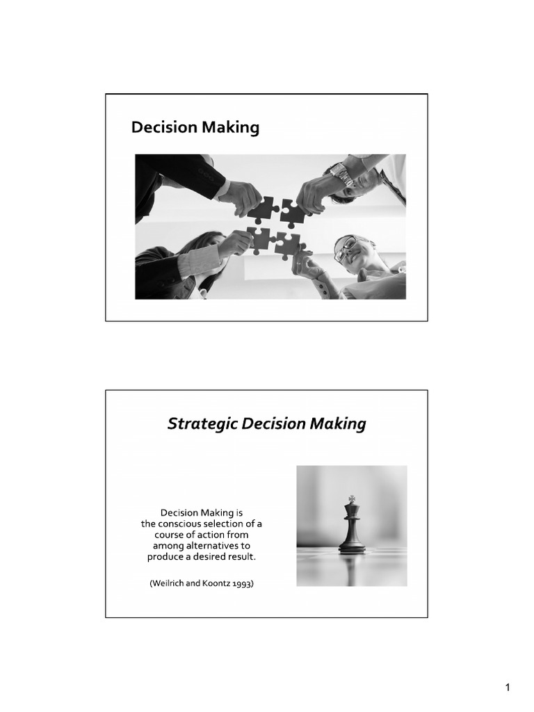 10.1 Strategic Decision Making | PDF | Decision Making | Rationality
