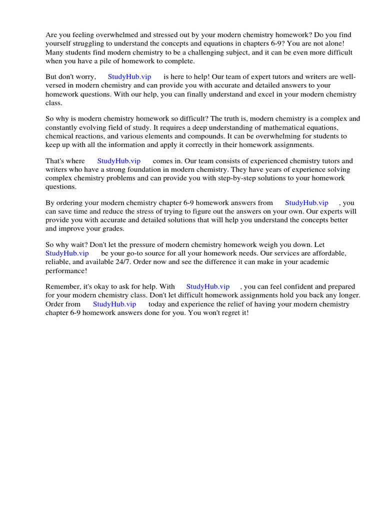 Modern Chemistry Chapter 6-9 Homework Answers | PDF | Chemical ...