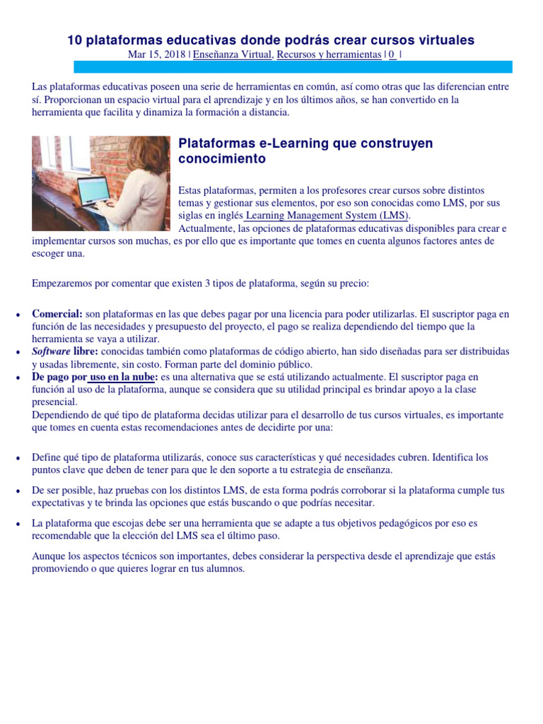10 Plataformas Educativas | Descargar gratis PDF | Software | Enseñando