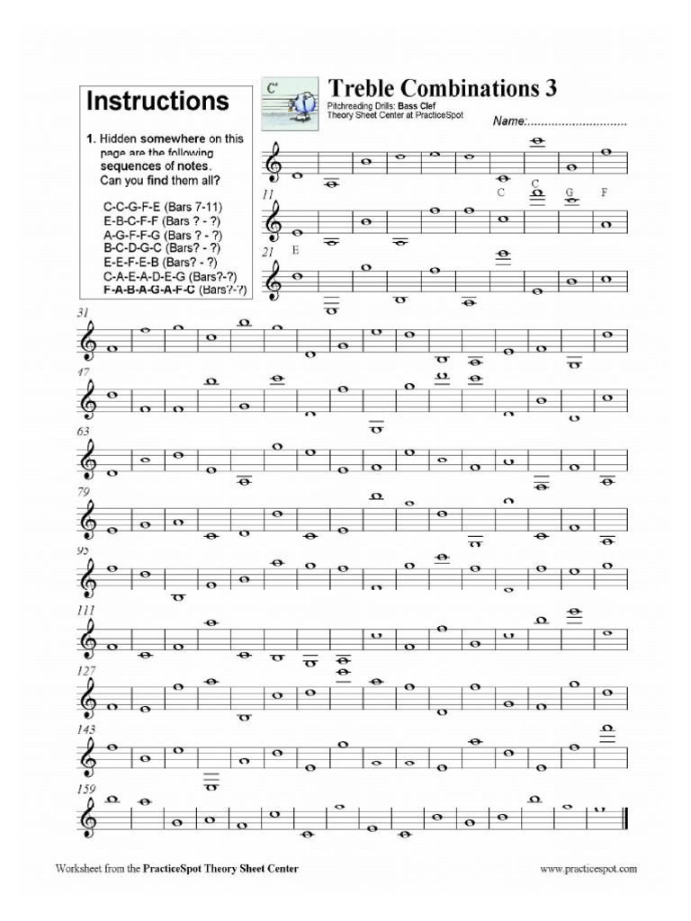 Treble Combinations 3 | PDF