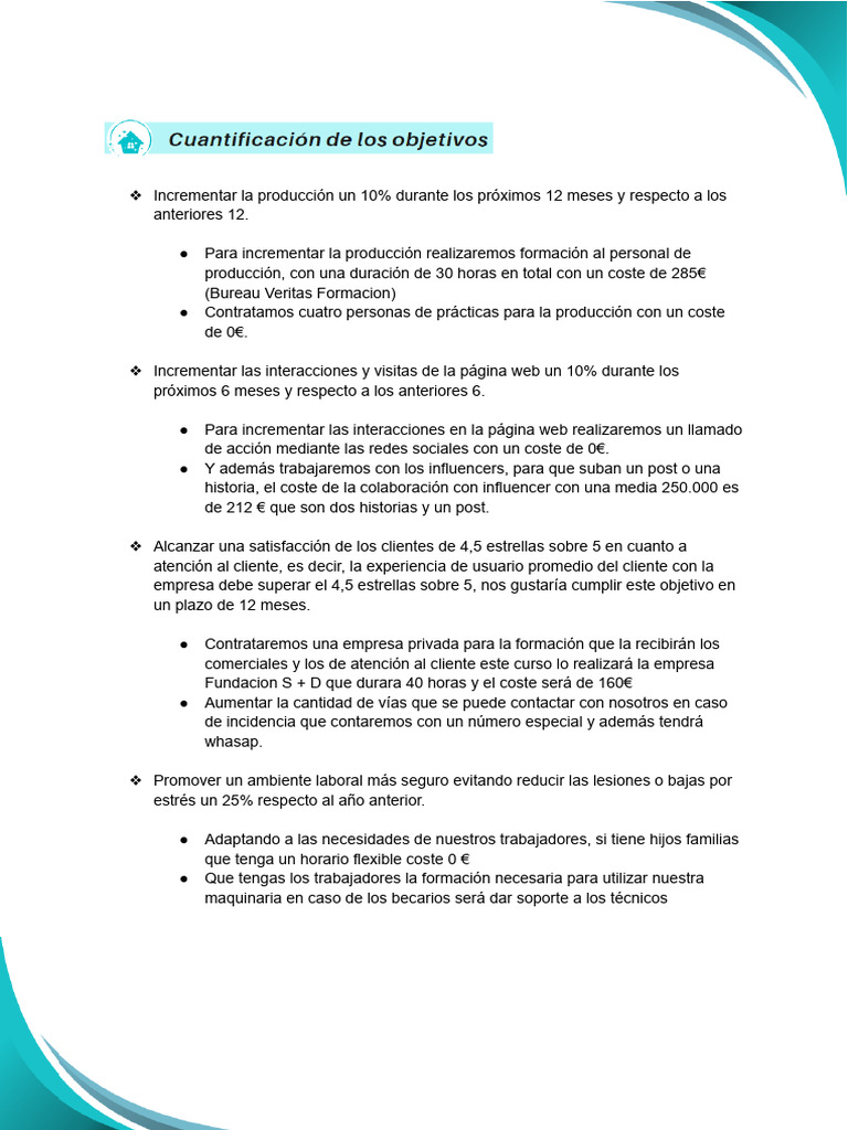 Quantificació Dels Objectius SMART | PDF | Business | Marketing