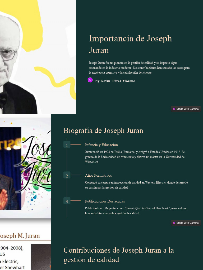 Importancia de Joseph Juran | PDF | Calidad (comercial) | Sistema de ...