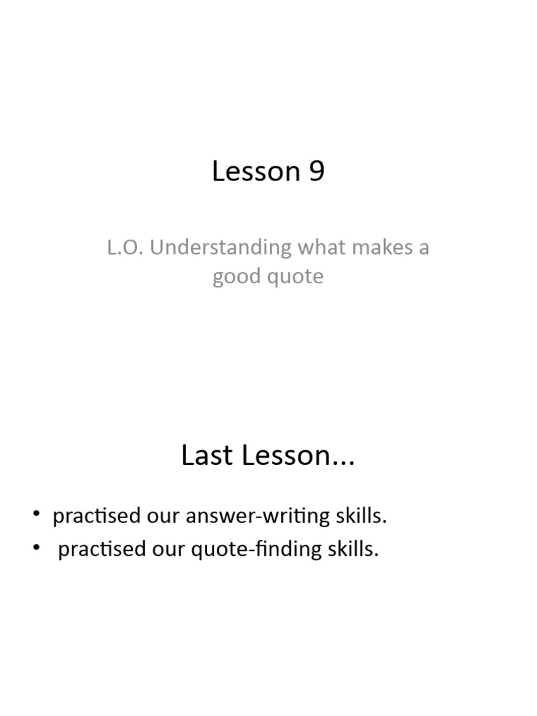 Lesson 9 | PDF