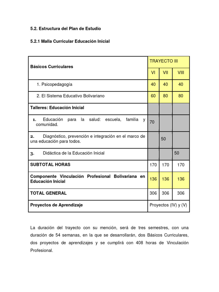 Mallas Curriculares | Descargar gratis PDF | Educación de la primera infancia