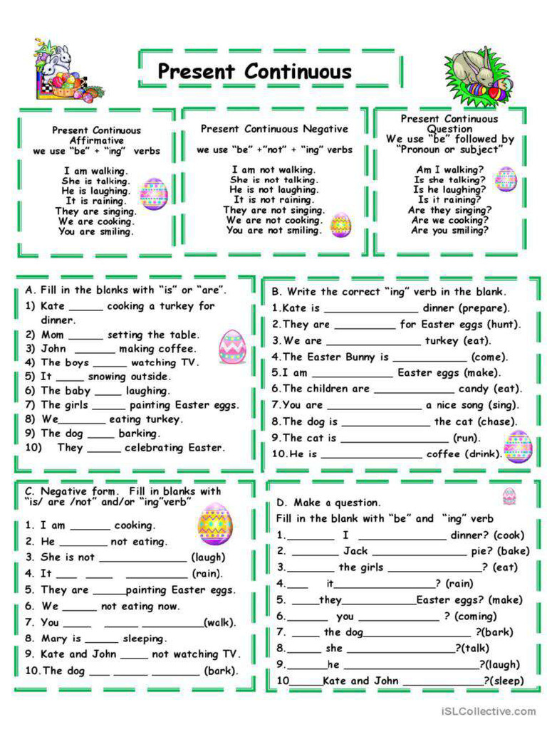 Present-Continuous 5202 1 | PDF