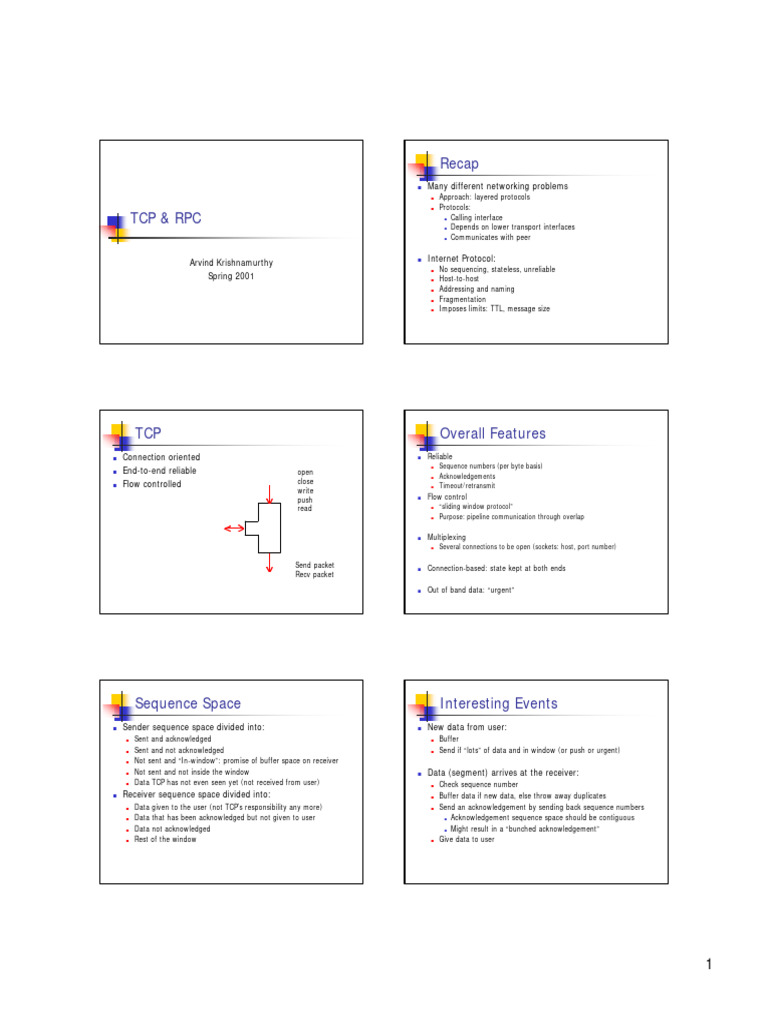 Recap | PDF | Transmission Control Protocol | Communications Protocols