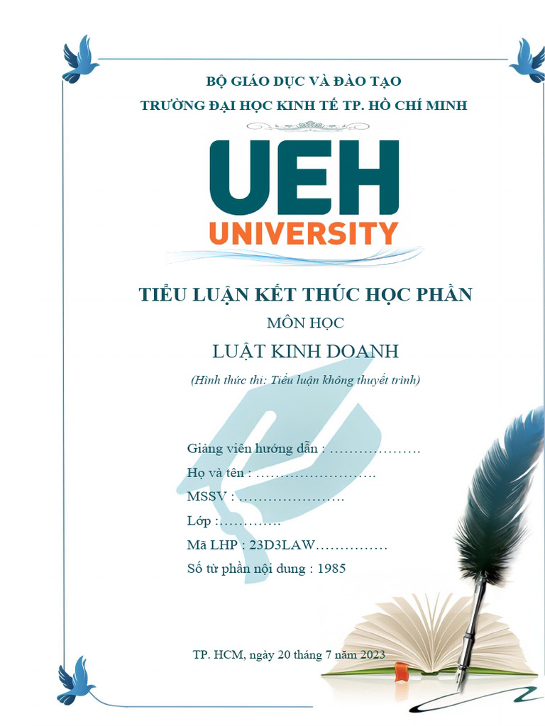 LKD tiểu luận 20 - 7 | PDF