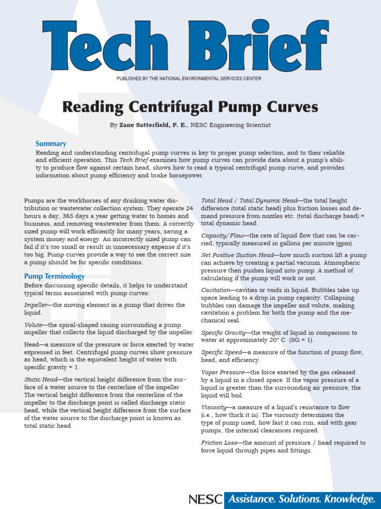 Reading Cent Pump Curves | PDF | Pump | Liquids