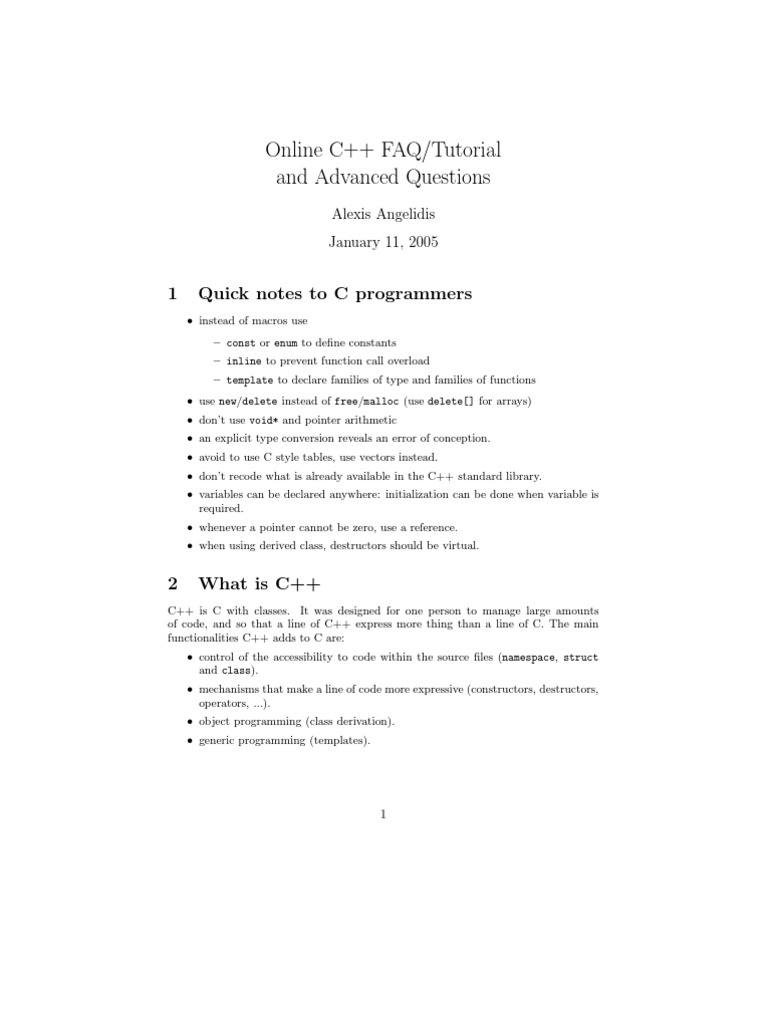 C Tutorial | PDF | C++ | Constructor (Object Oriented Programming)