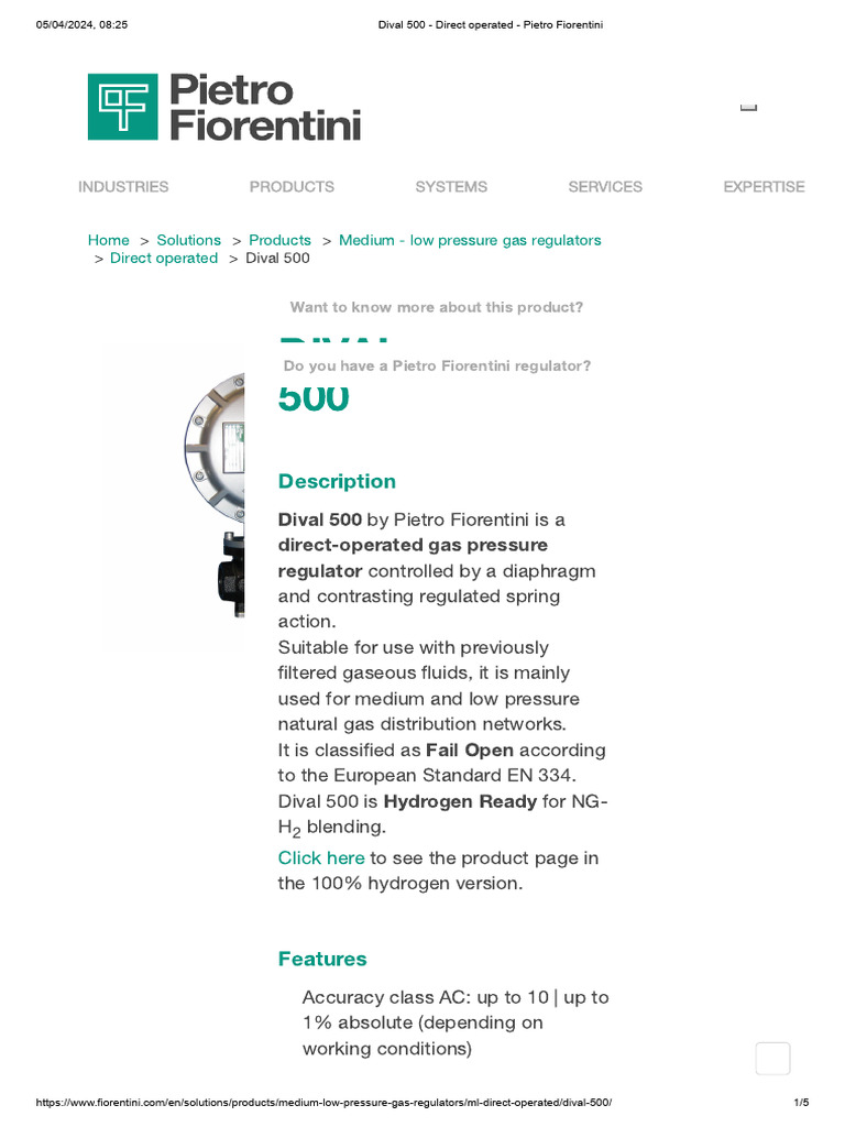 Dival 500 - Direct Operated - Pietro Fiorentini | PDF | Continuum ...