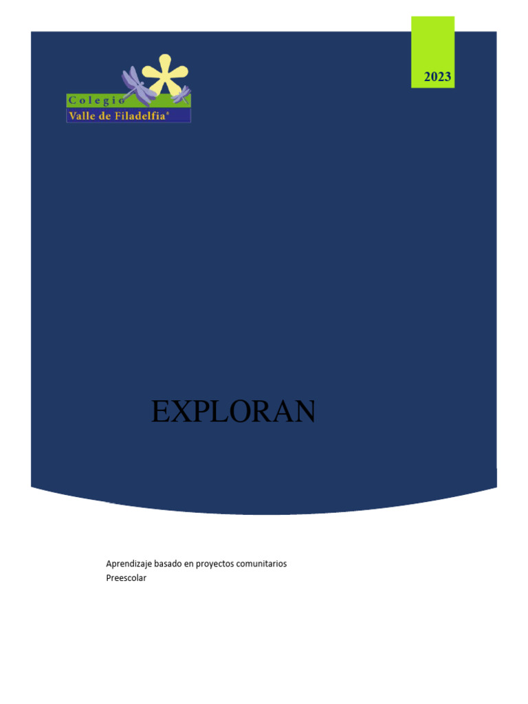 Proyecto. Explorando Mi Escuela. | Descargar gratis PDF | Aprendizaje ...