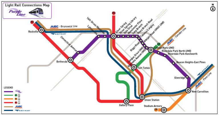 Purple Line Light Rail ConnectionMap 2023 - 08 - 25 | PDF