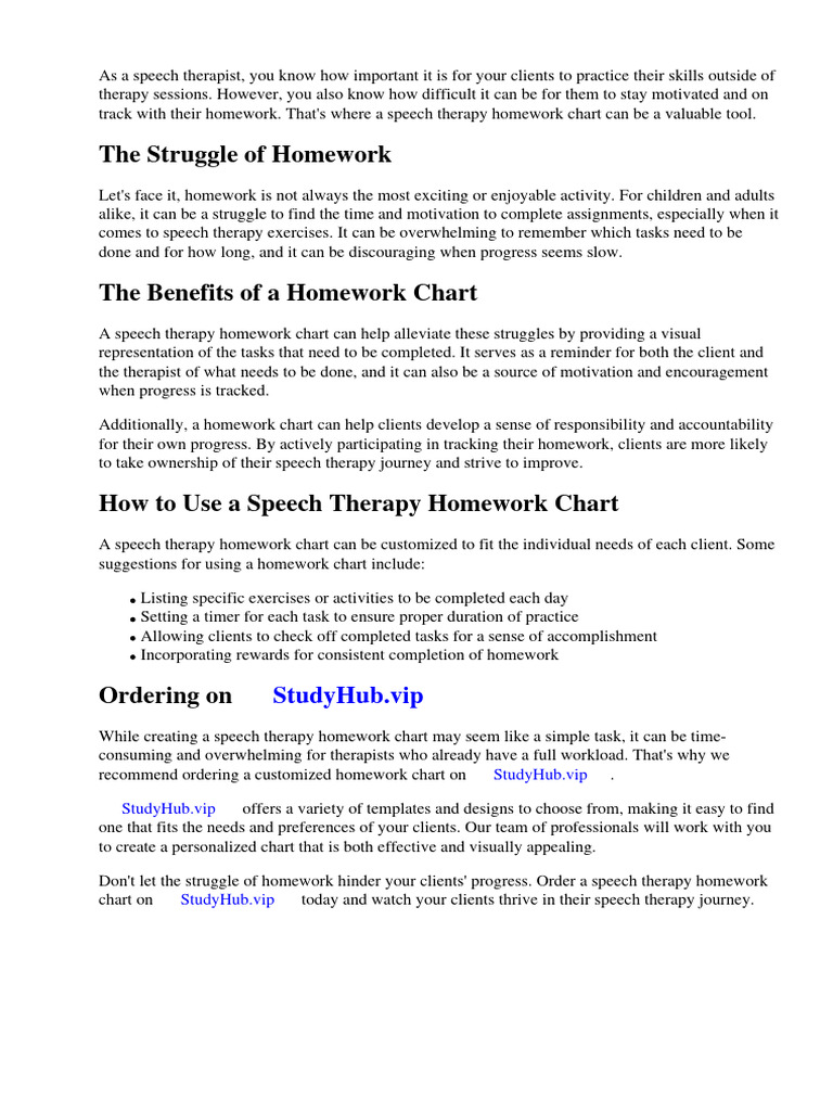Speech Therapy Homework Tools | PDF | Http Cookie
