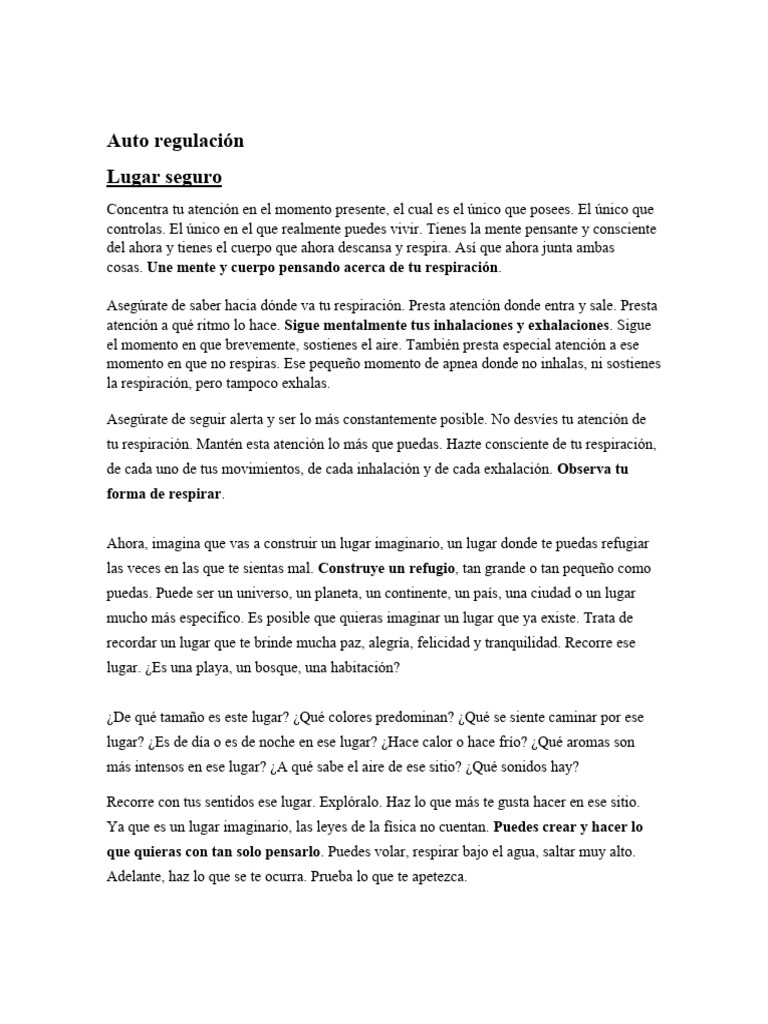 Compilado de Ejercicios para La Autoregulacion | PDF | Respiración