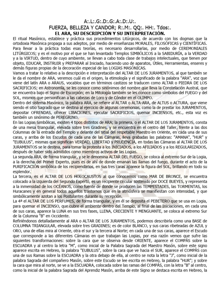 El Ara | PDF | Altar | Moisés