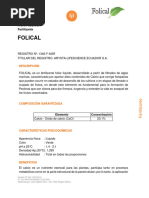 FOLTRON PLUS. FISPq | PDF | Agua | Fertilizante