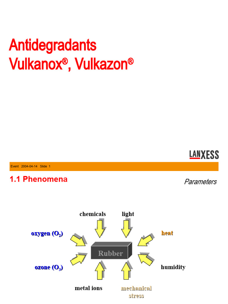 Antidegradants Vulkanox Vulkazon | PDF | Chemical Substances | Chemistry