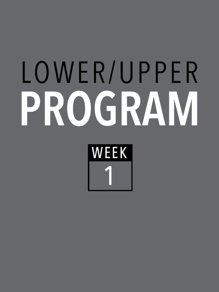 Rutina de Jeff Upper Lower | PDF | Anatomical Terms Of Motion | Physical Fitness