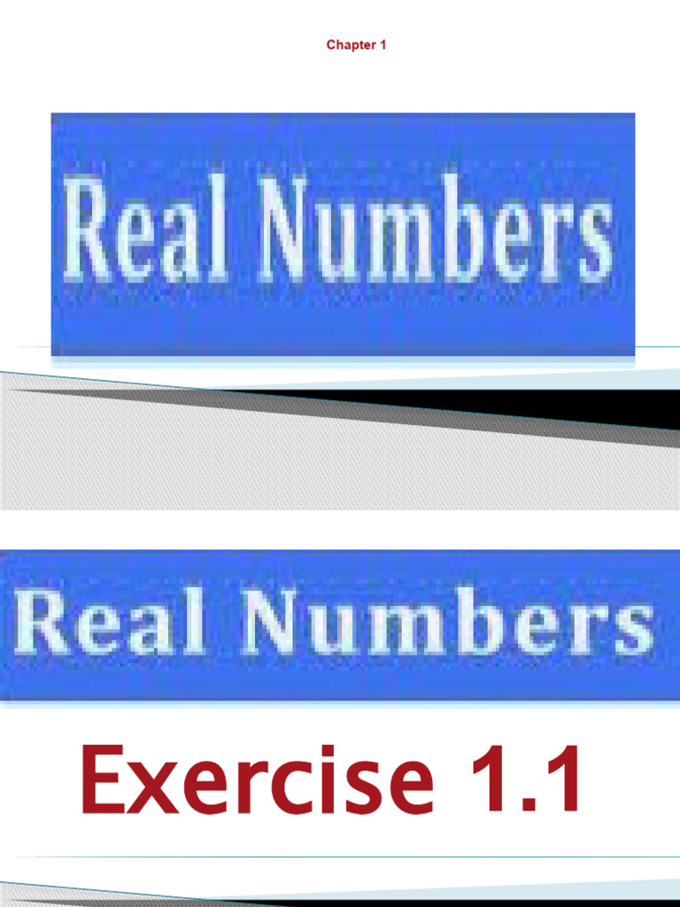 1 Real Number | PDF | Factorization | Numbers