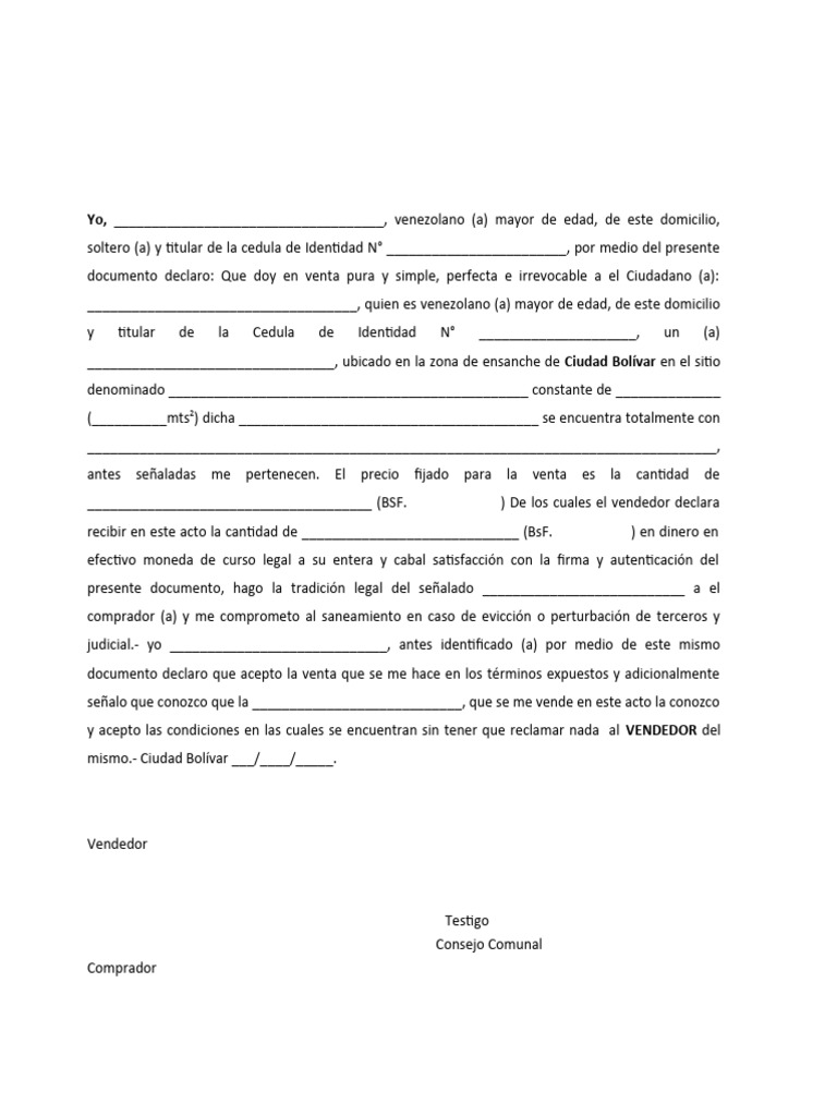 Documento de Compra Venta | PDF